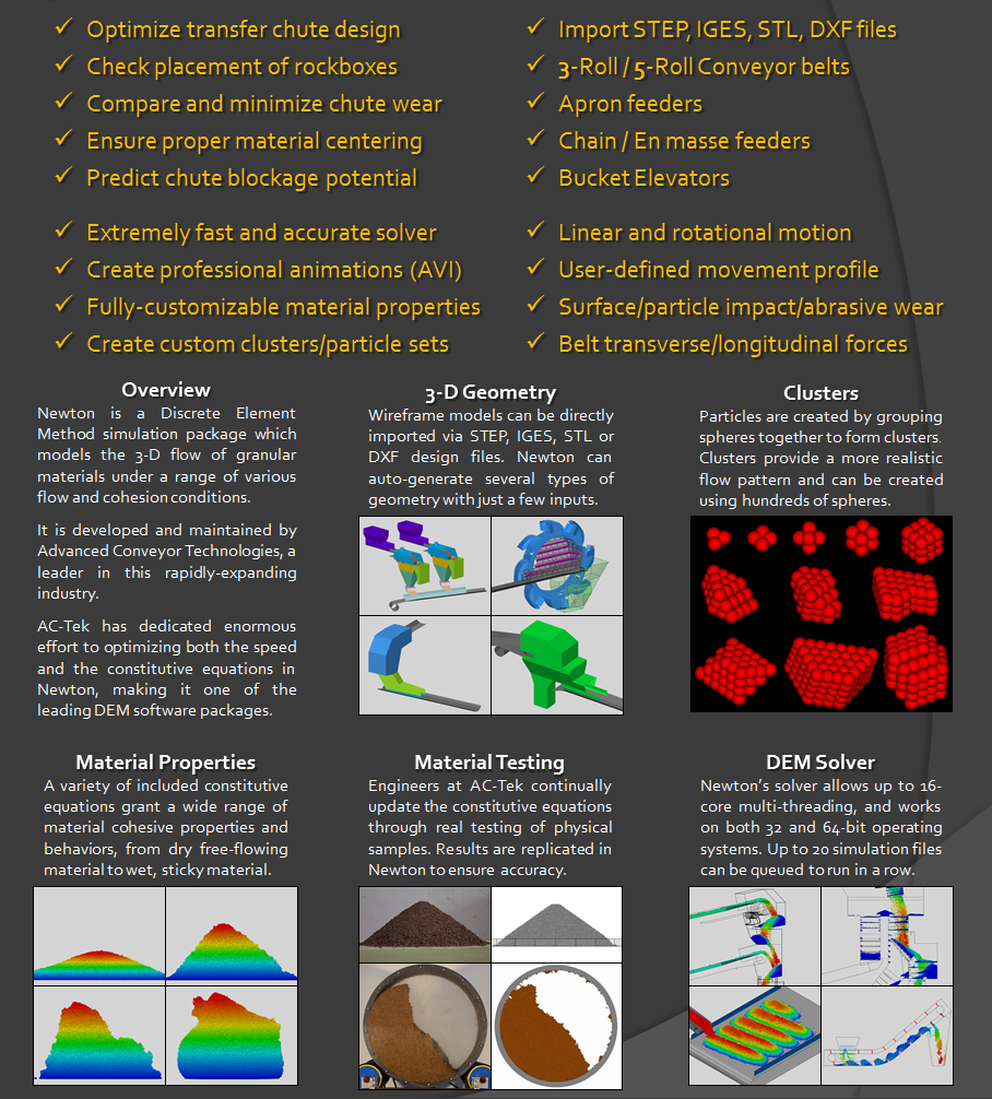 AC-Tek - Newton Discrete Element Modeling Software